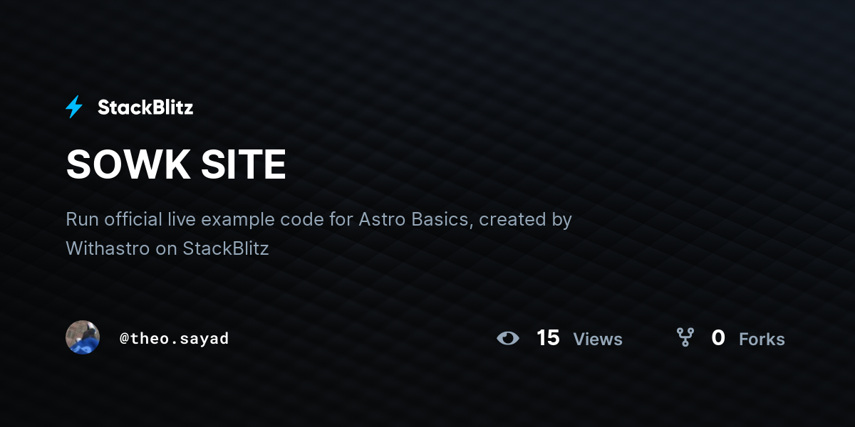 SOWK SITE - StackBlitz