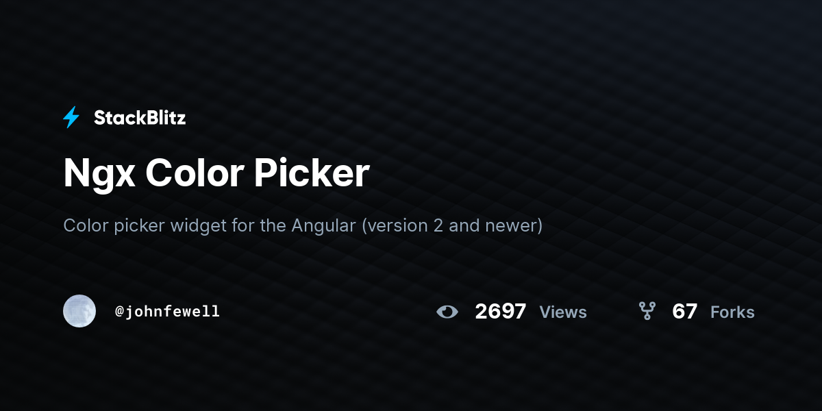 Ngx Color Picker - StackBlitz