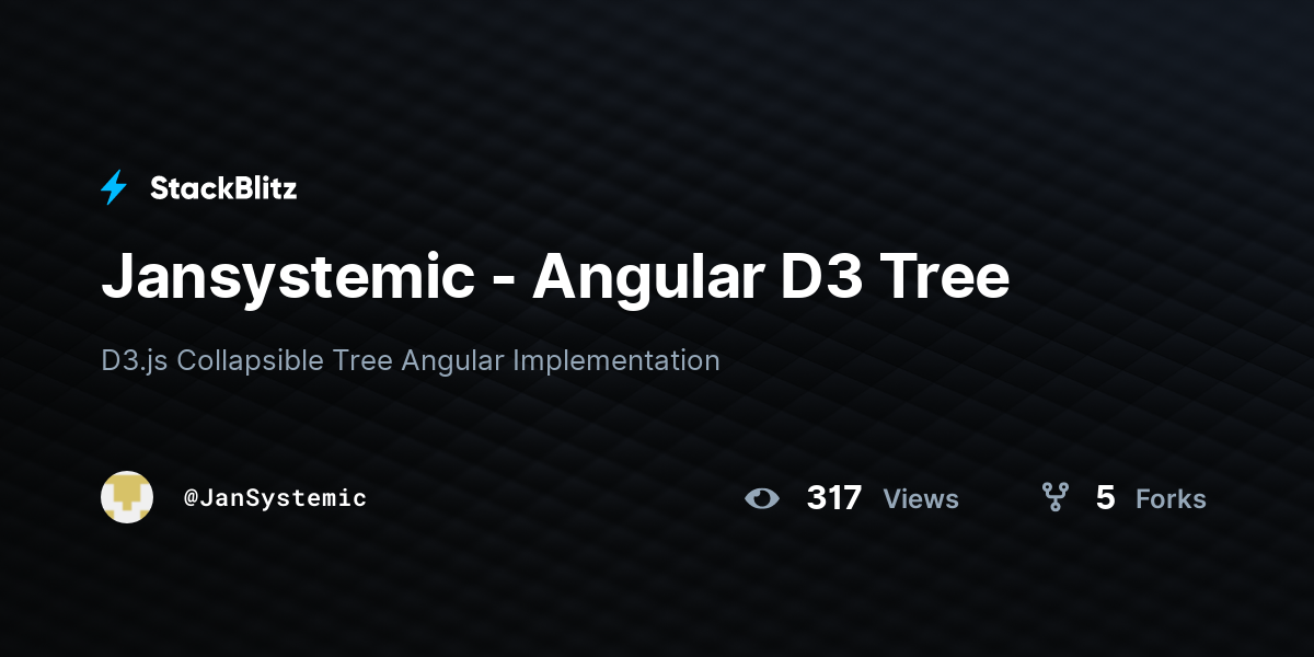 Jansystemic - Angular D3 Tree - StackBlitz