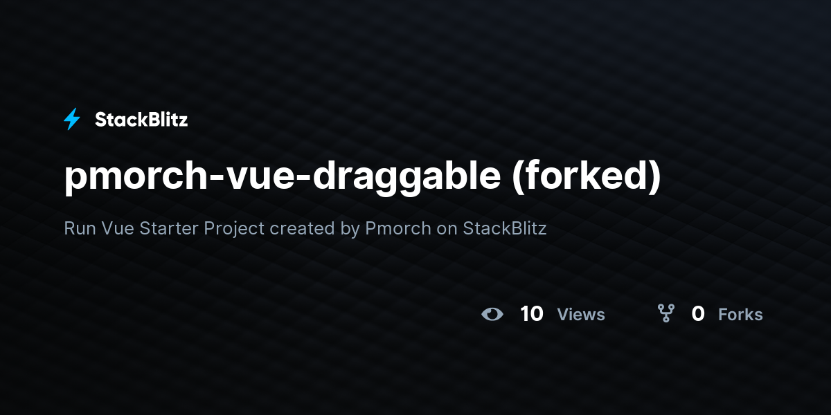 pmorch-vue-draggable (forked) - StackBlitz