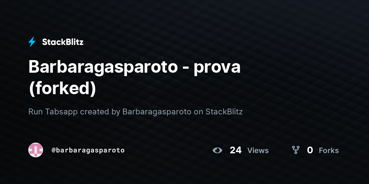 Barbaragasparoto - prova (forked) - StackBlitz