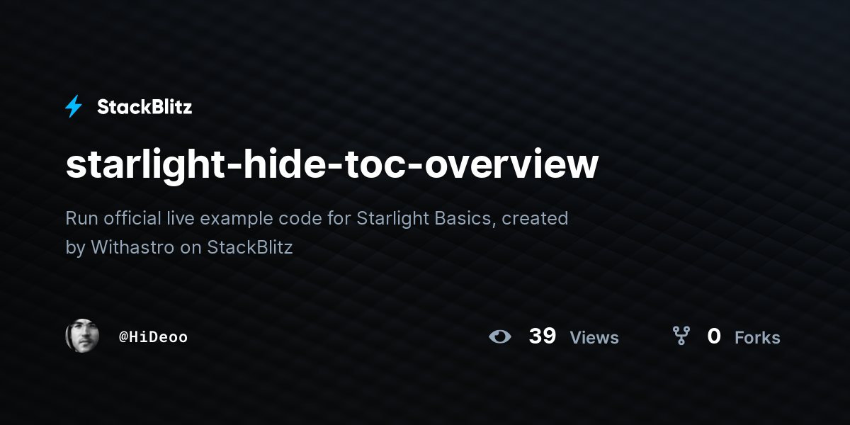 starlight-hide-toc-overview - StackBlitz