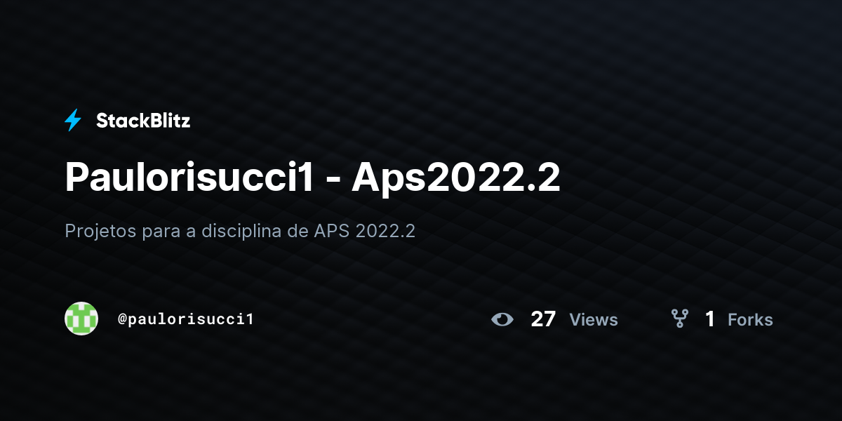 Paulorisucci1 - Aps2022.2 - StackBlitz