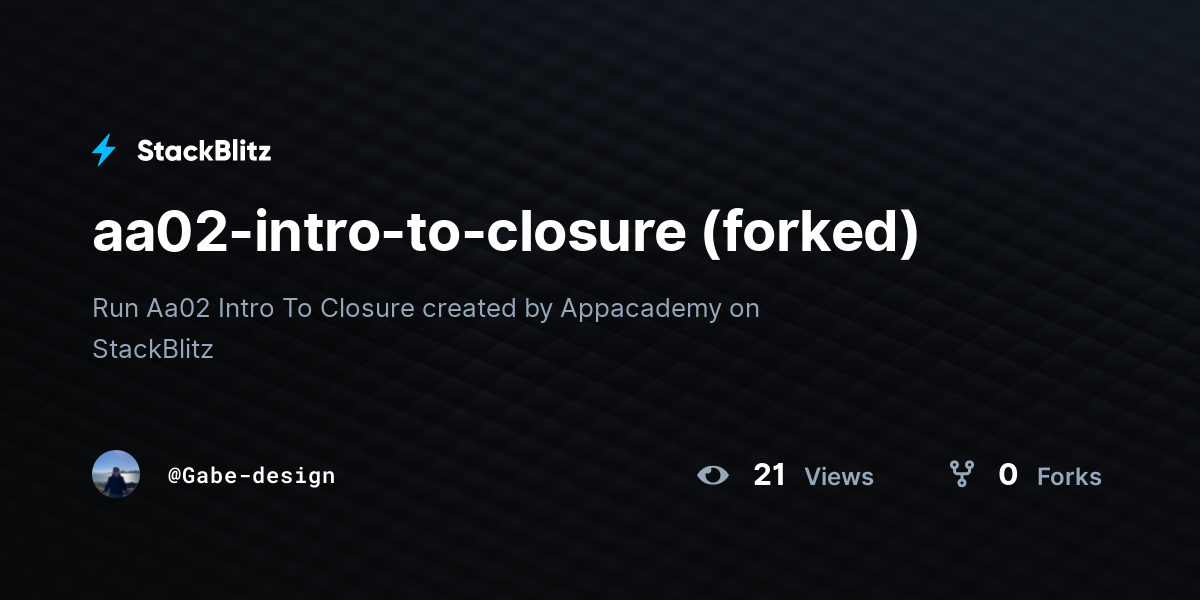 aa02-intro-to-closure (forked) - StackBlitz