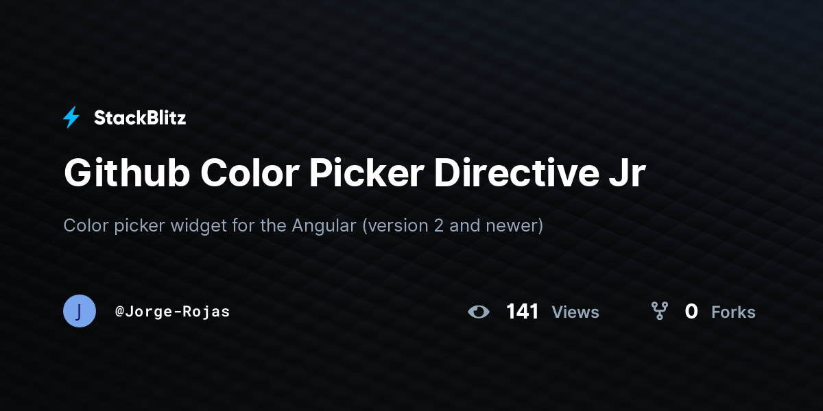 Github Color Picker Directive Jr - StackBlitz