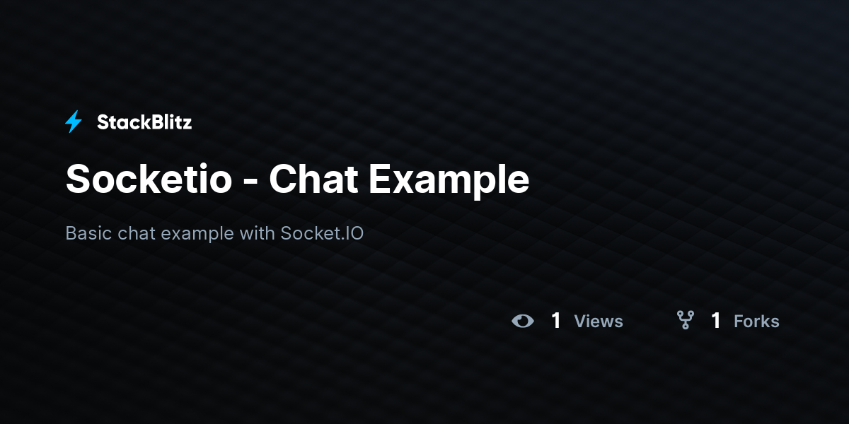 Socketio - Chat Example - StackBlitz