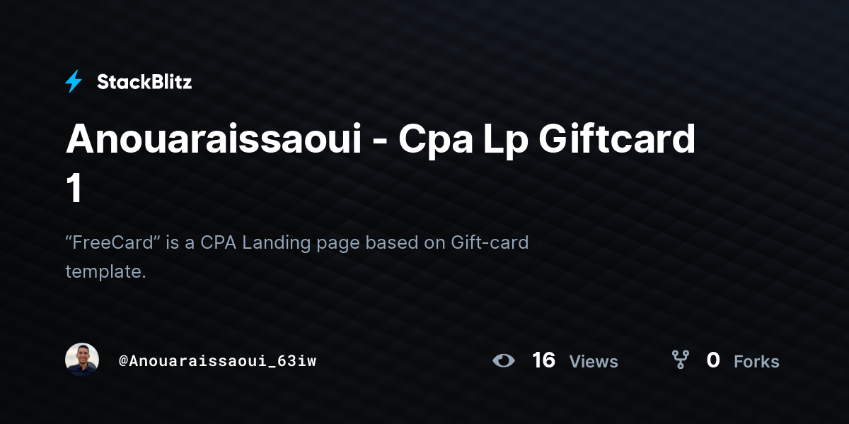 Anouaraissaoui - Cpa Lp Giftcard 1 - StackBlitz