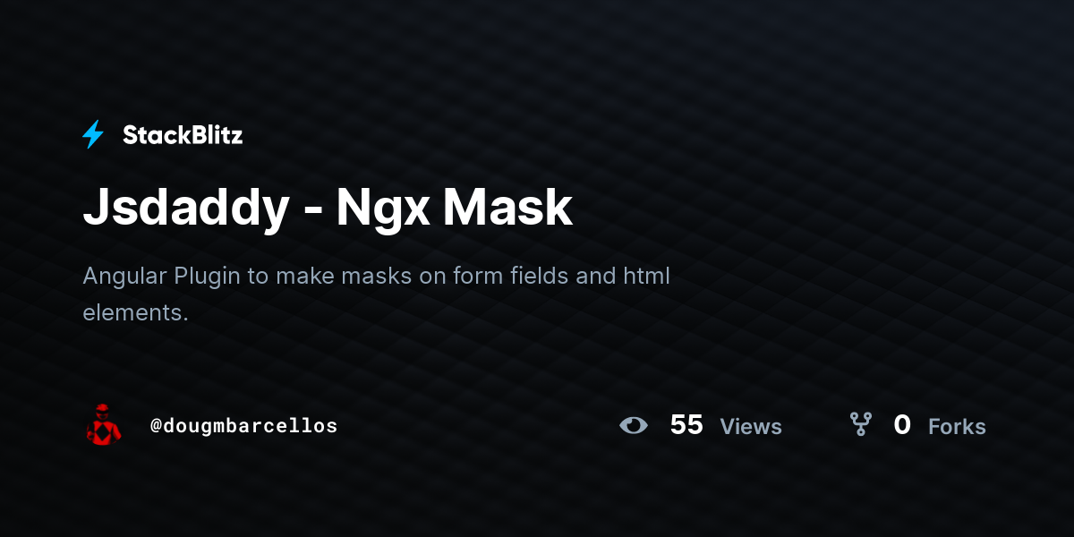 Jsdaddy Ngx Mask Stackblitz 