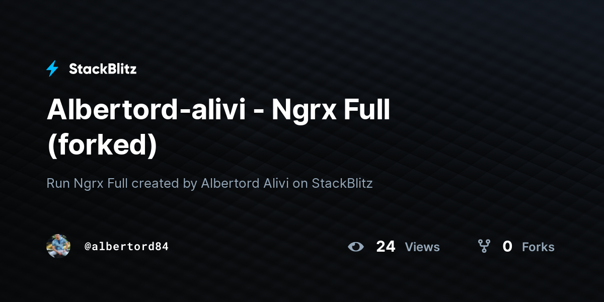 Albertord-alivi - Ngrx Full (forked) - StackBlitz