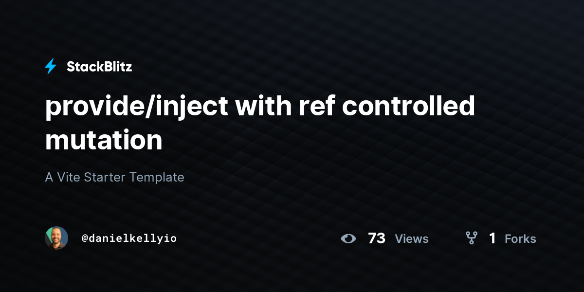 provide/inject with ref controlled mutation - StackBlitz
