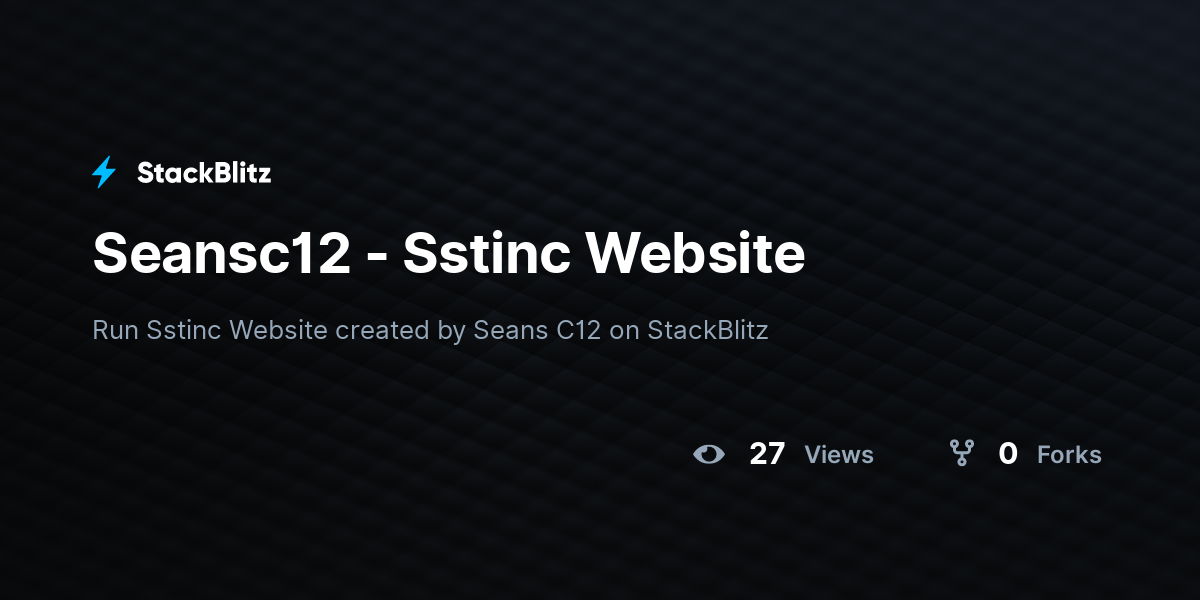 Seansc12 - Sstinc Website - StackBlitz
