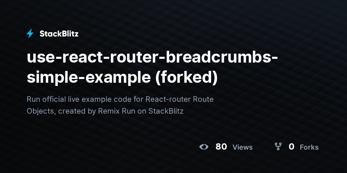 use-react-router-breadcrumbs-simple-example (forked) - StackBlitz