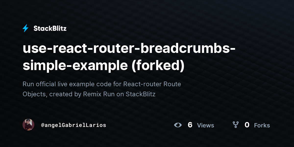 use-react-router-breadcrumbs-simple-example (forked) - StackBlitz