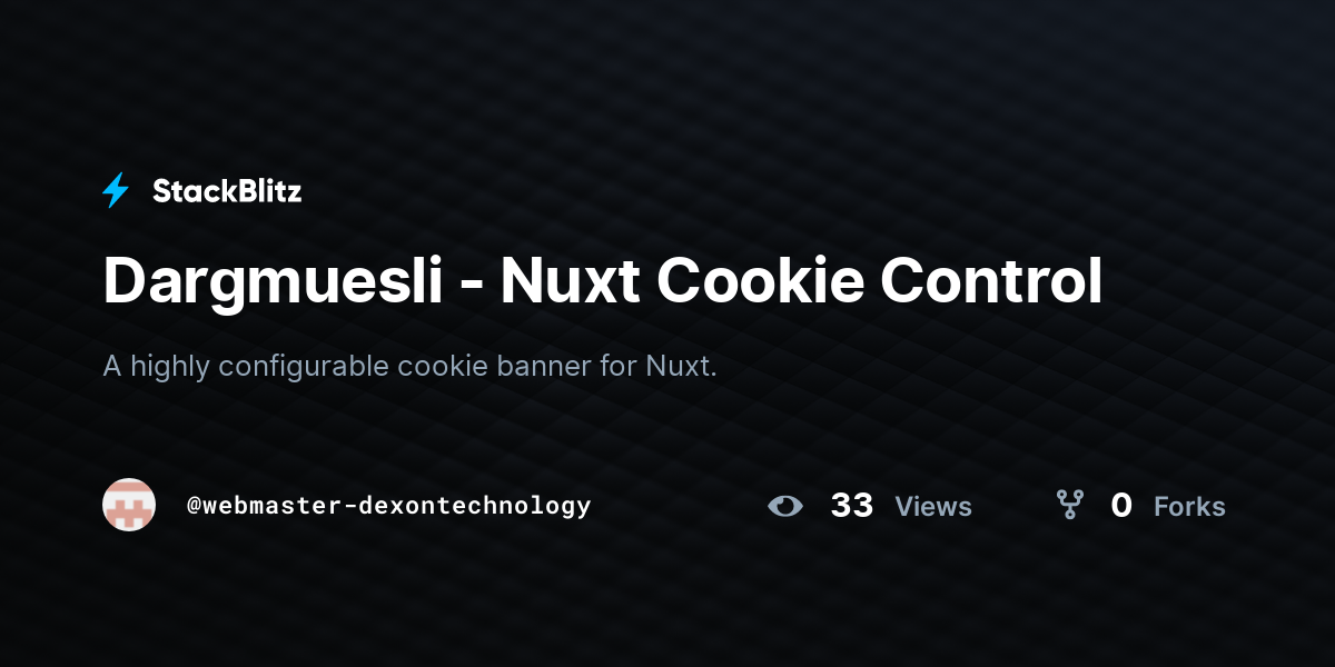 Dargmuesli Nuxt Cookie Control Stackblitz 