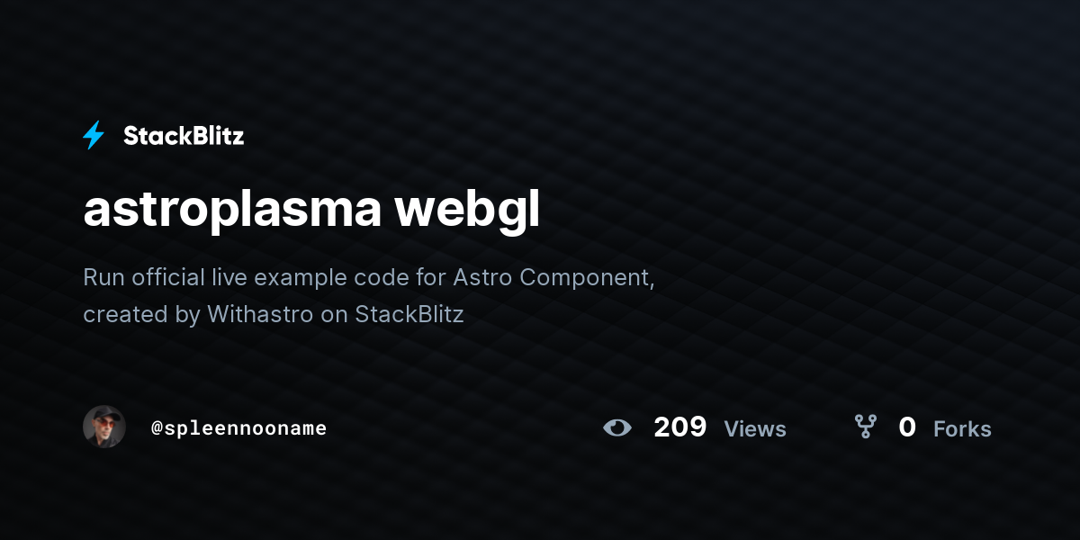astroplasma webgl - StackBlitz