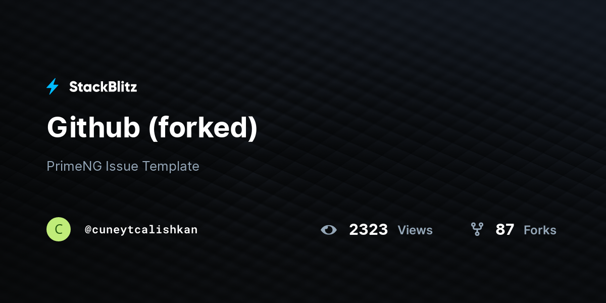 Github (forked) - StackBlitz