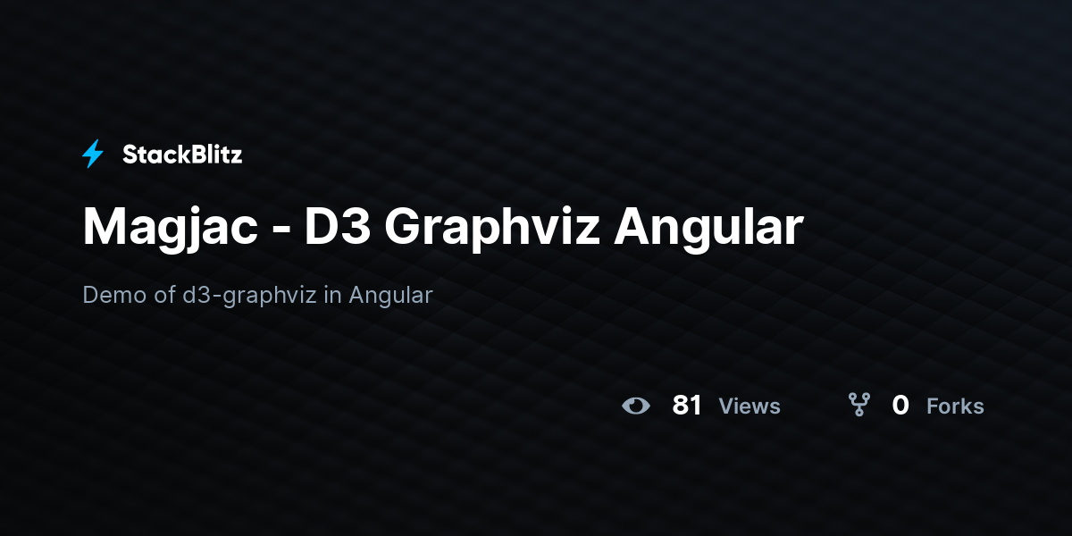 Magjac - D3 Graphviz Angular - StackBlitz