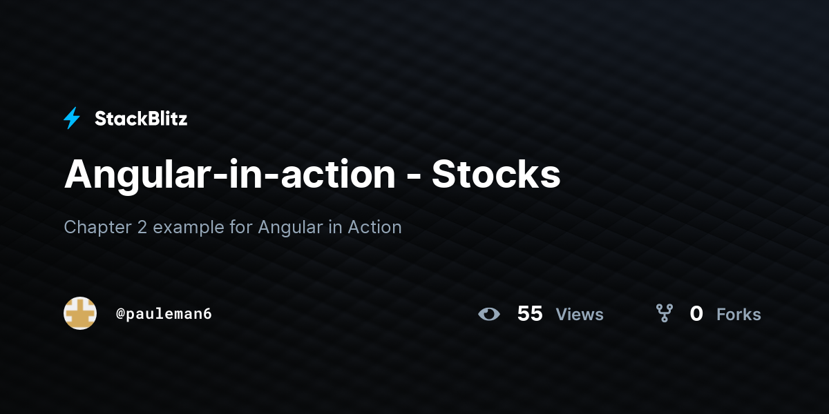 Angular-in-action - Stocks - StackBlitz