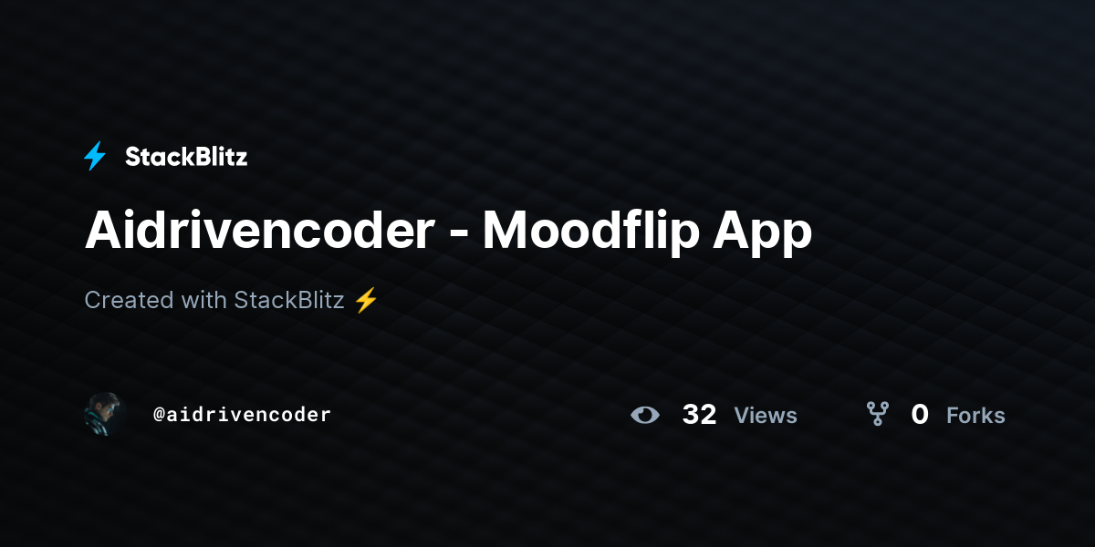 Aidrivencoder - Moodflip App - StackBlitz