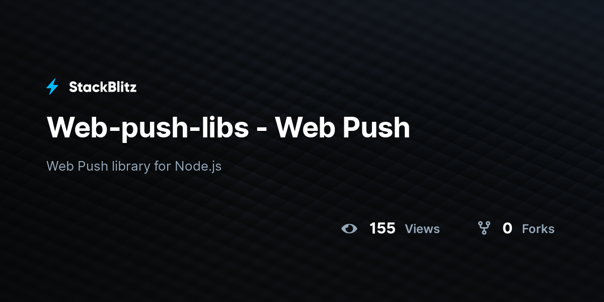 Web-push-libs - Web Push - StackBlitz