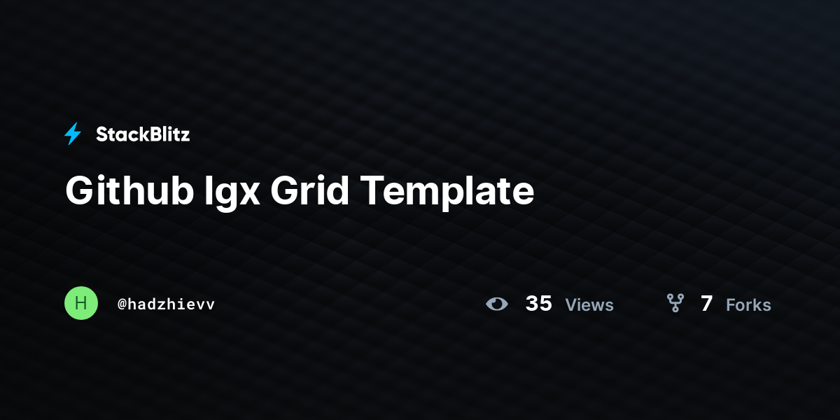 Github Igx Grid Template - StackBlitz Github Igx Grid Template - StackBlitz