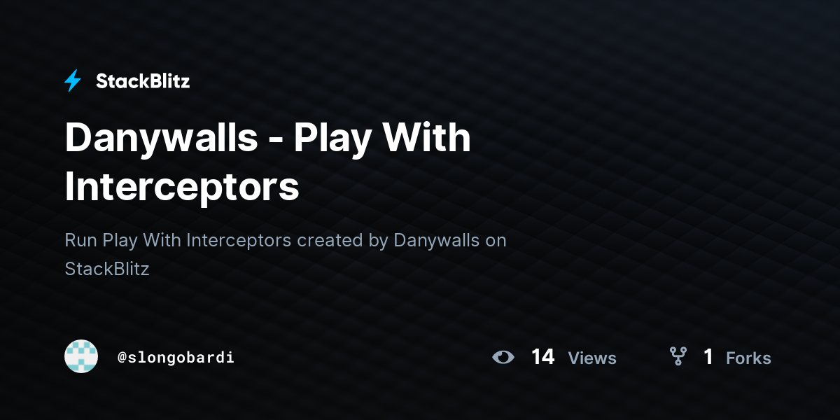 Danywalls - Play With Interceptors - StackBlitz