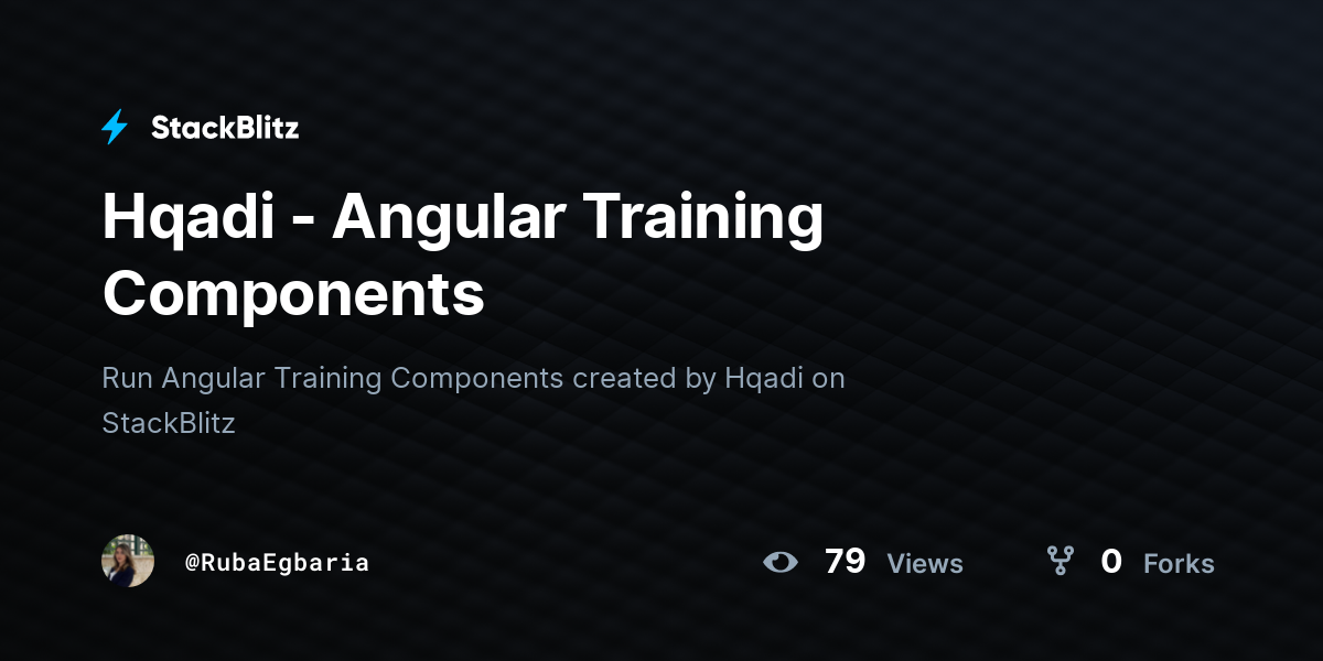 Hqadi - Angular Training Components - StackBlitz