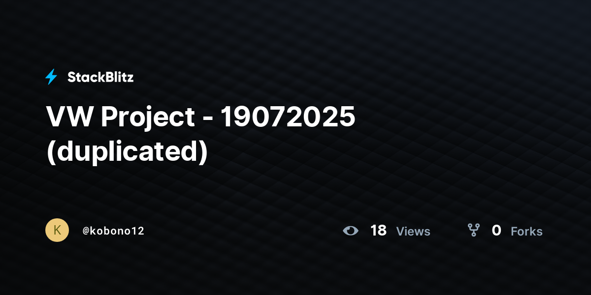 VW Project - 19072025 (duplicated) - StackBlitz