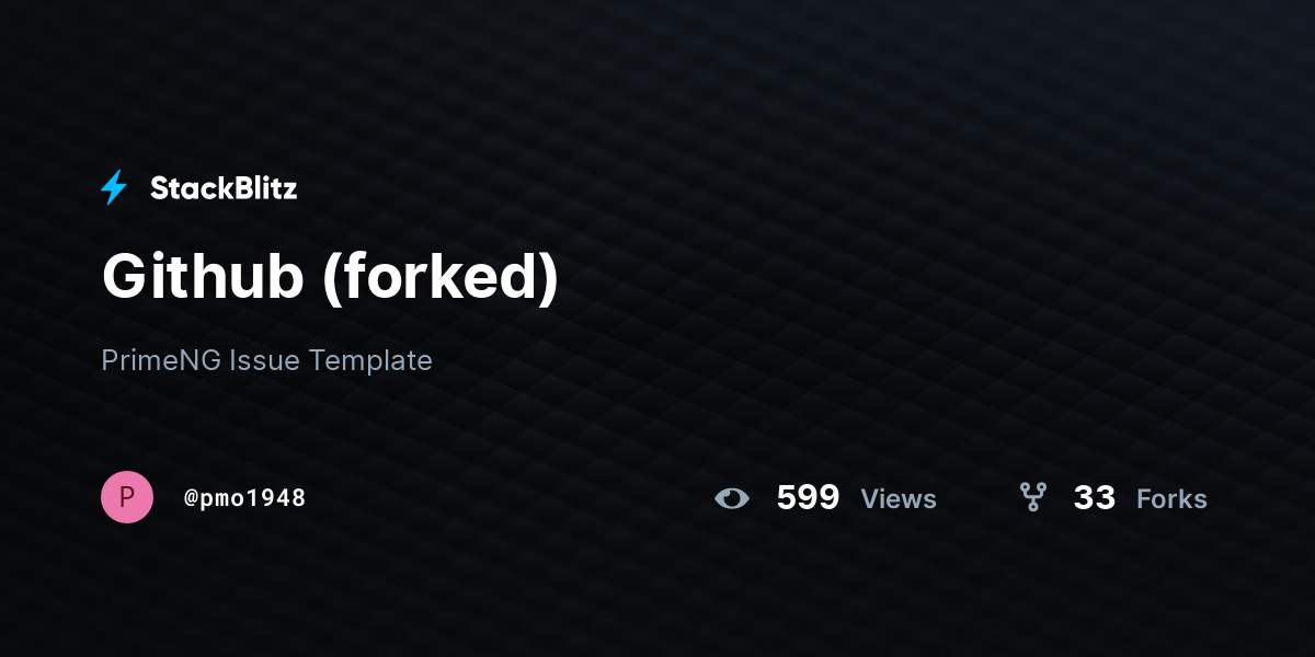 Github (forked) - StackBlitz