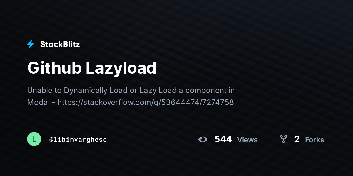 Github Lazyload Stackblitz 2871