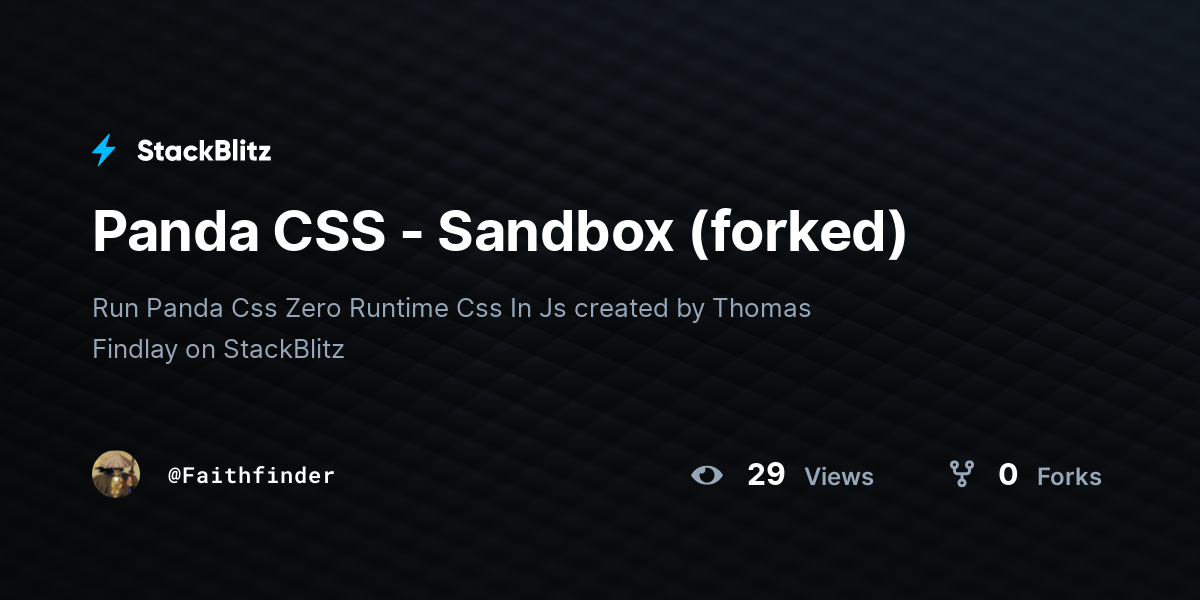 Panda CSS - Sandbox (forked) - StackBlitz