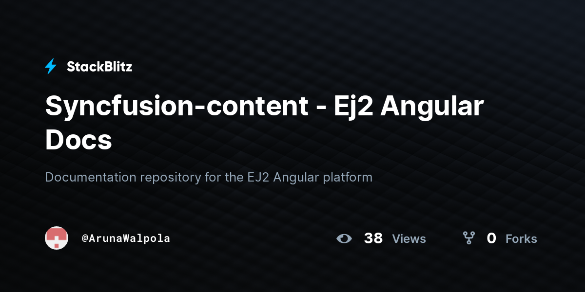 Syncfusion-content - Ej2 Angular Docs - StackBlitz Syncfusion-content - Ej2 Angular Docs - StackBlitz
