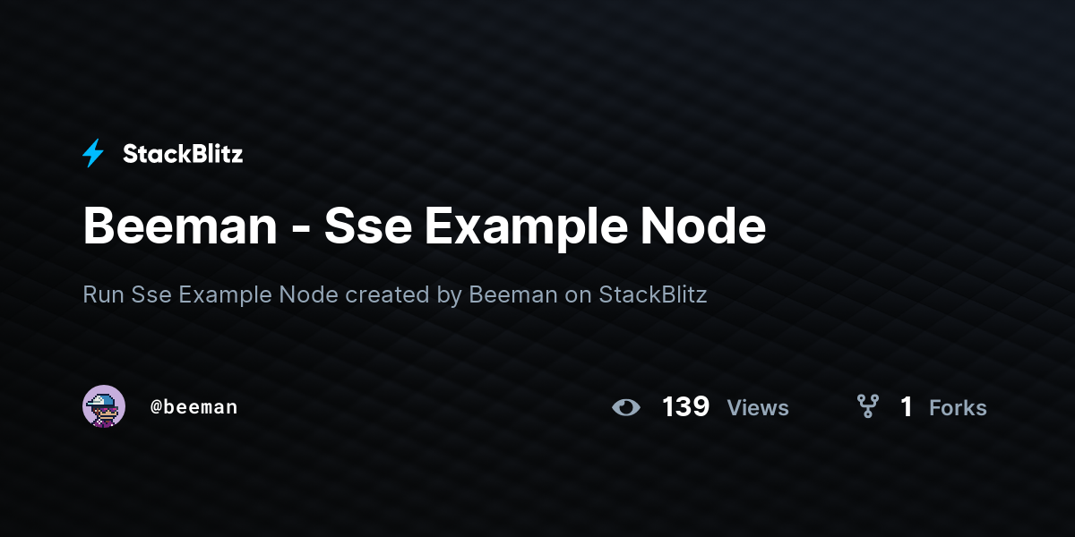Beeman - Sse Example Node - StackBlitz