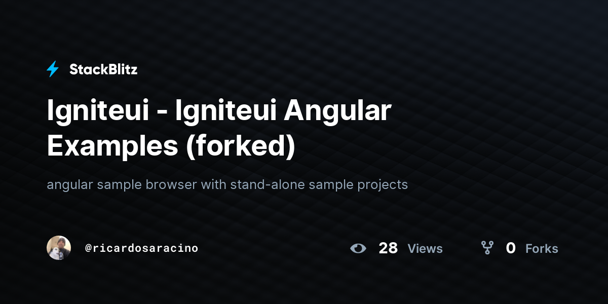 Igniteui - Igniteui Angular Examples (forked) - StackBlitz