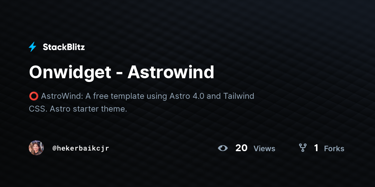 Onwidget - Astrowind - StackBlitz Onwidget - Astrowind - StackBlitz