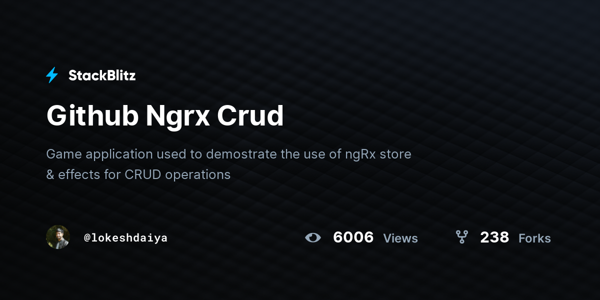 Github Ngrx Crud - StackBlitz Github Ngrx Crud - StackBlitz