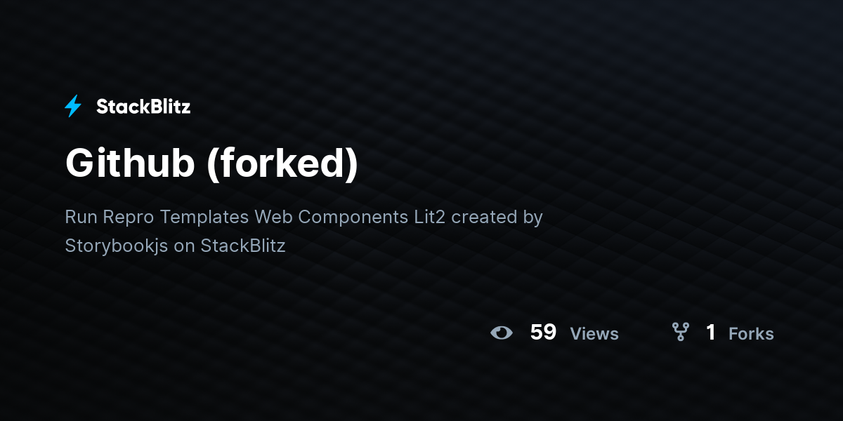 Github (forked) - StackBlitz