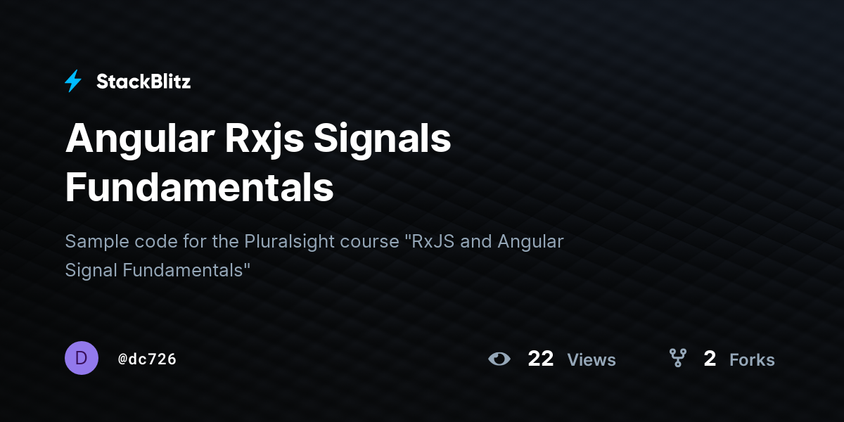 Angular Rxjs Signals Fundamentals - StackBlitz