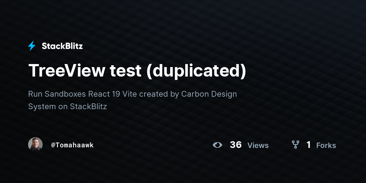 TreeView test (duplicated) - StackBlitz