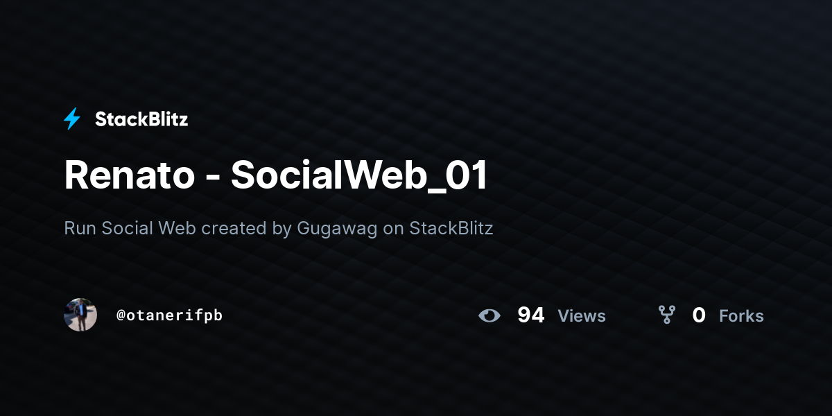 Renato - SocialWeb_01 - StackBlitz