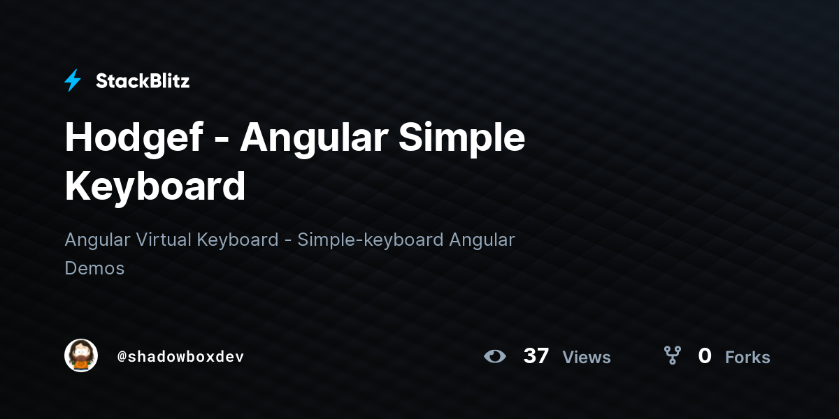 Hodgef - Angular Simple Keyboard - StackBlitz
