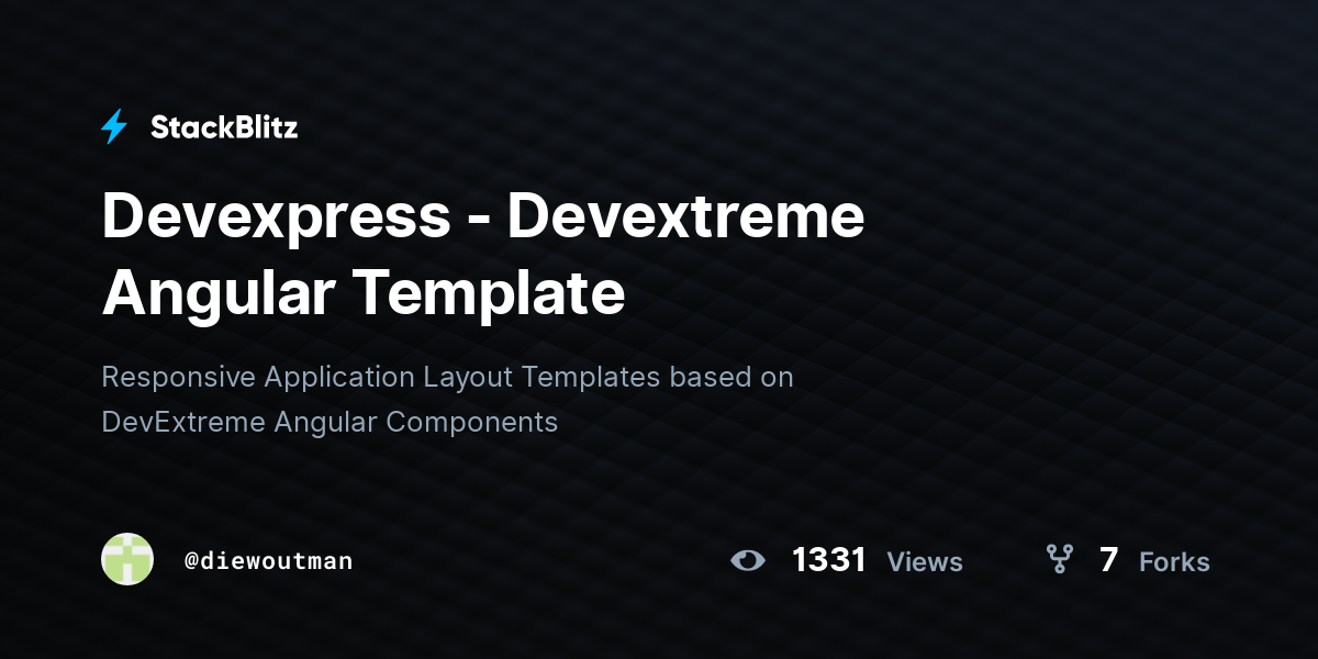 Devexpress - Devextreme Angular Template - StackBlitz