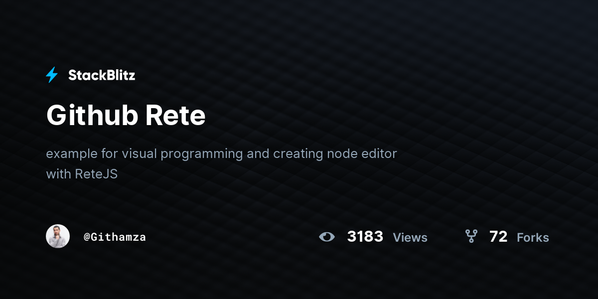 Github Rete - StackBlitz