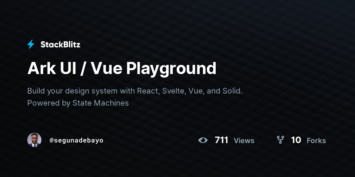 Ark UI / Vue Playground - StackBlitz
