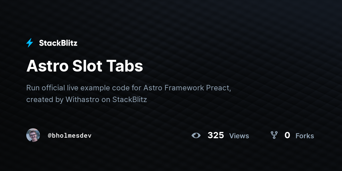 Astro Slot Tabs - StackBlitz