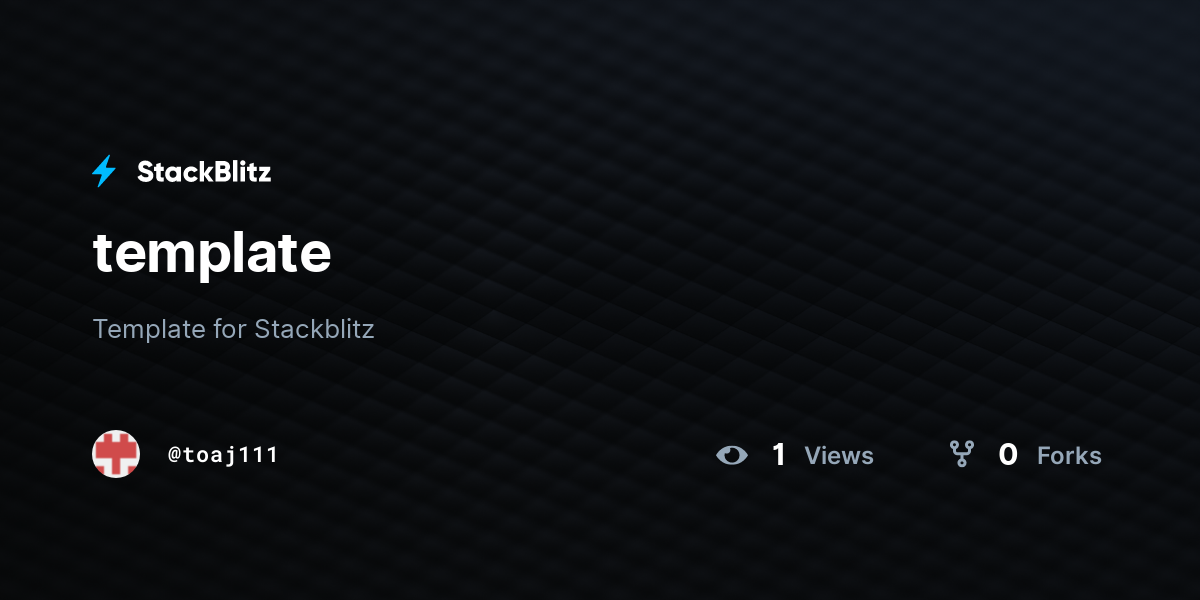 template - StackBlitz