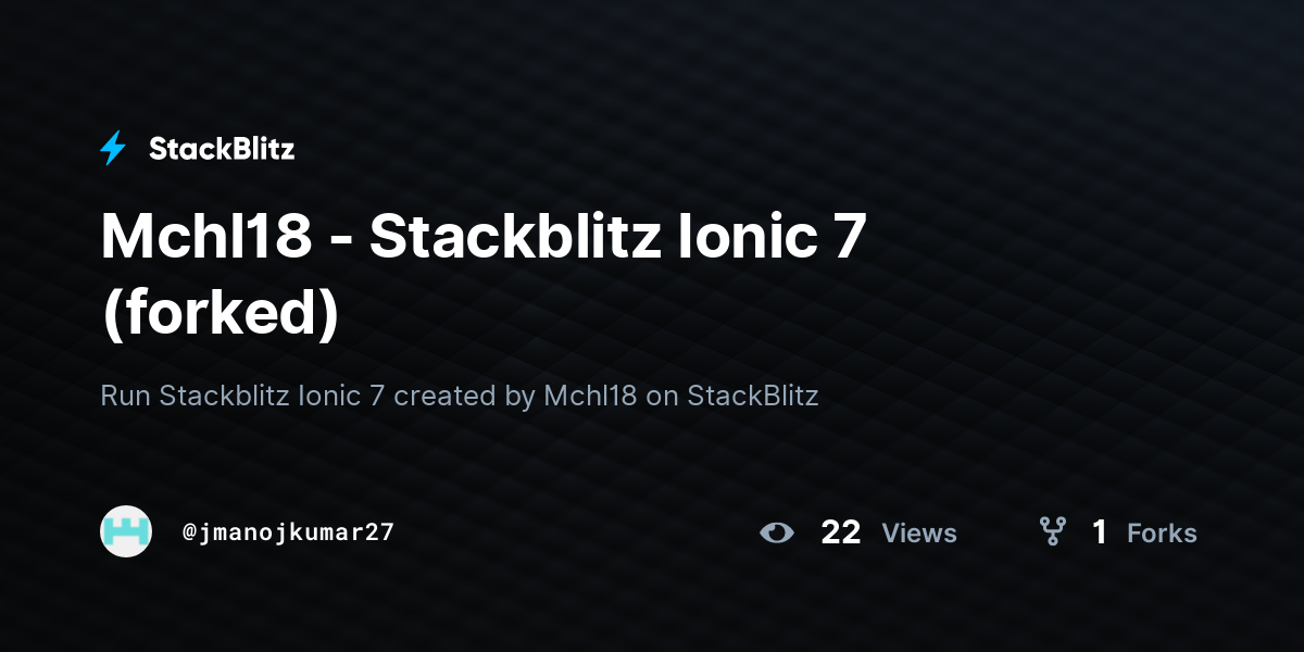 Mchl18 - Stackblitz Ionic 7 (forked) - StackBlitz