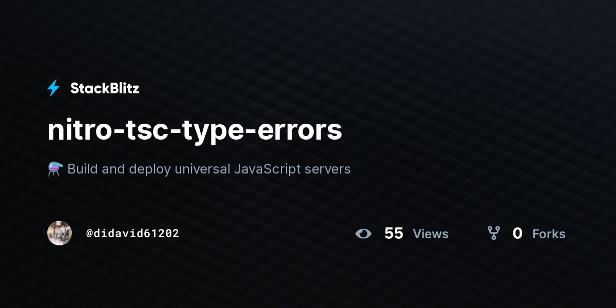nitro-tsc-type-errors - StackBlitz nitro-tsc-type-errors - StackBlitz