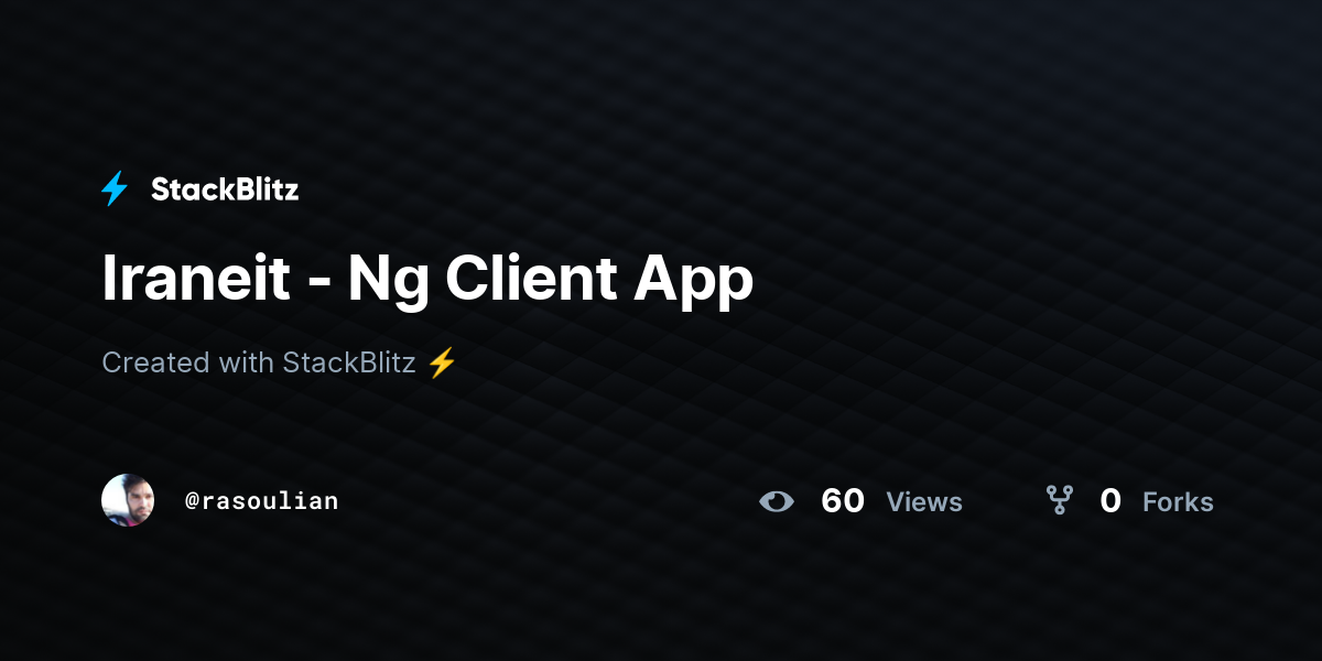 Iraneit - Ng Client App - StackBlitz