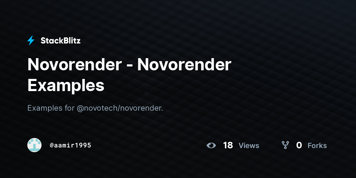 Novorender - Novorender Examples - StackBlitz